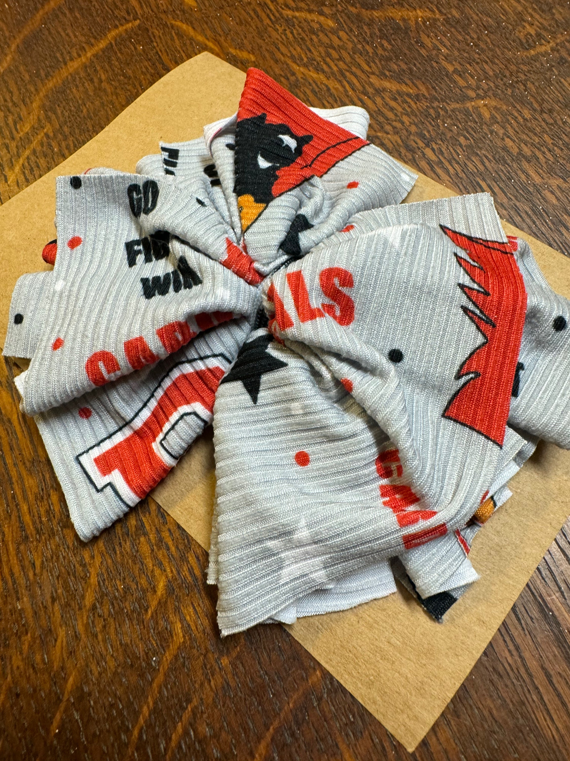 Cardinal Shredded Bow | Koal Creek Designs