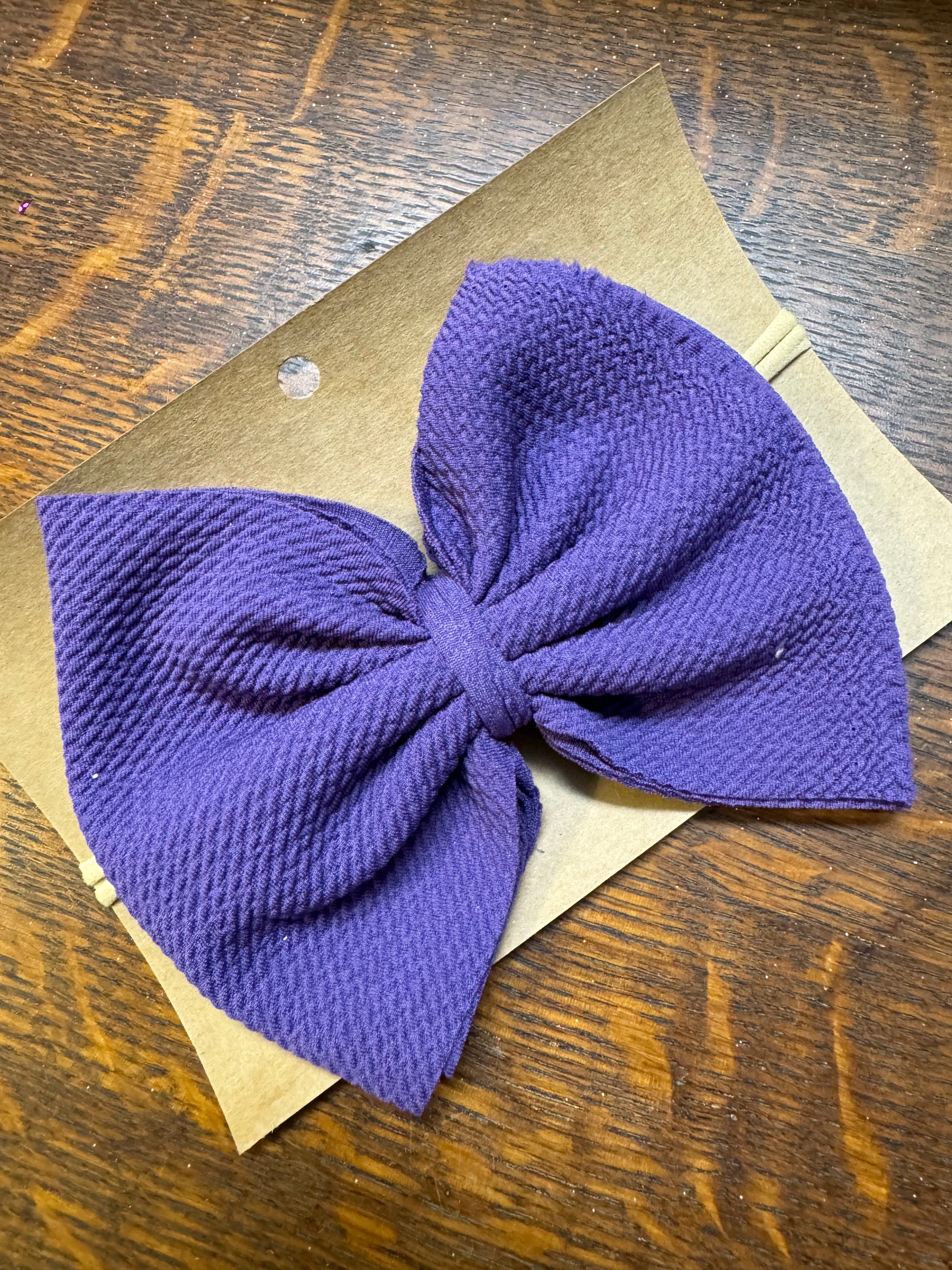 Purple Wafer Bow | Koal Creek Designs